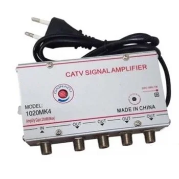 20 Db Catv Signal Amplifier With 220v-50hz 1w (1 Input 4 Outputs Tv ...