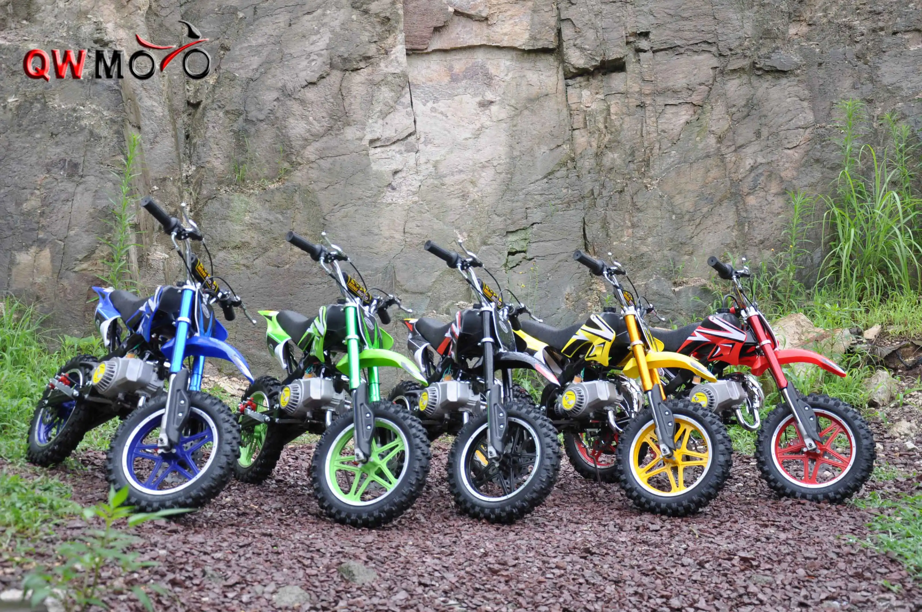 Qwmoto 2019 New 2-strokes Mini Dirt Bike 50cc Pull/electric Start 49cc ...