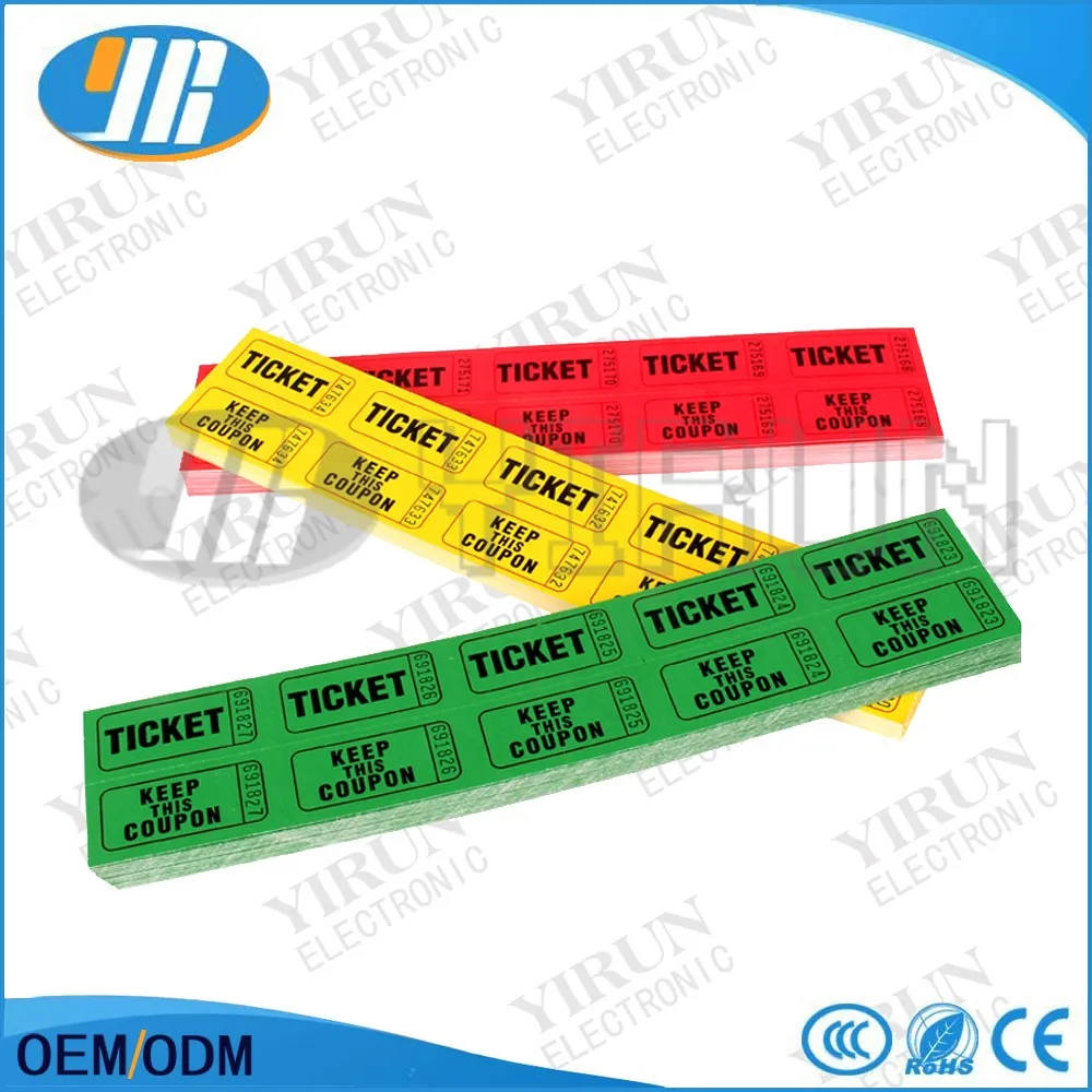 180g Redemption Ticket For Arcade Game Machine,Printing Roll Arcade ...