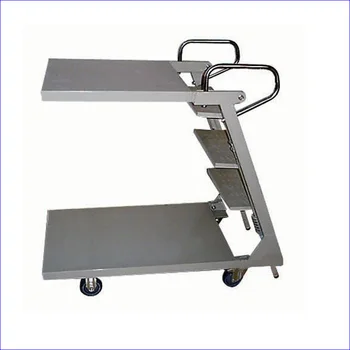 Warehouse Steel Safety Rolling Mobile Platform Ladder With Handrails ...