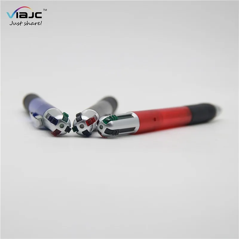 4 Color Multi Ink Pen With Metal Clip Red Green Blue Black Different ...