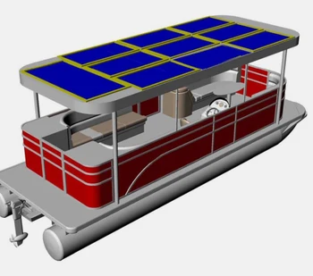 Solar Power Aluminum Pontoon Boat With New Energy Torqeedo Electric ...