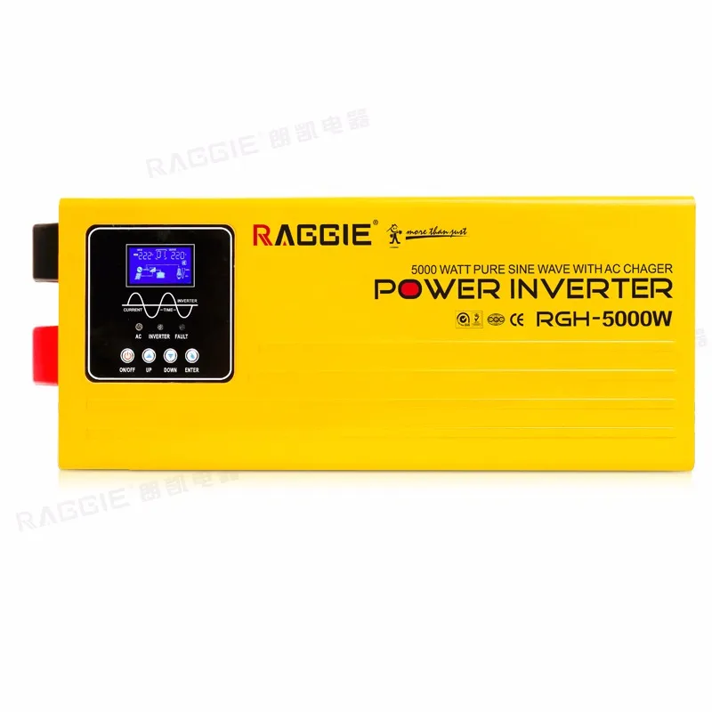 Raggie 5kw 48v To 220v Output Solar Power Inverter With Lcd Screen ...