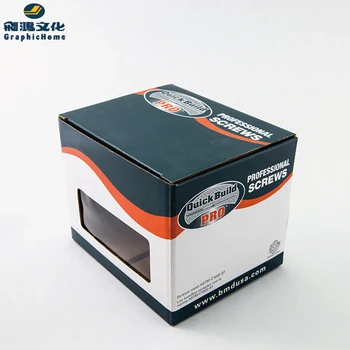 Screw Fastener Cardboard Box Makers Small Box With Pvc Window - Buy ...