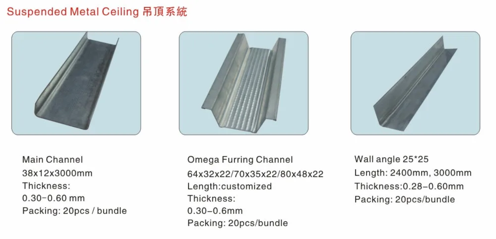Gypsum Accessories/omega Furring Channel,U Channel,Wall Angle - Buy ...