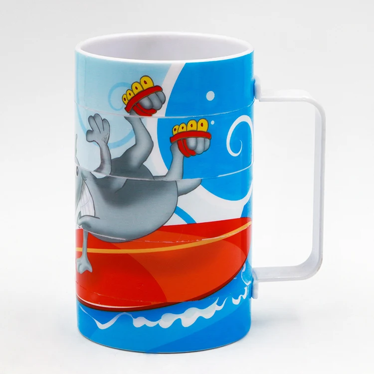 Children’s Plastic Cartoon Rotating Cup - Puzzle Mug