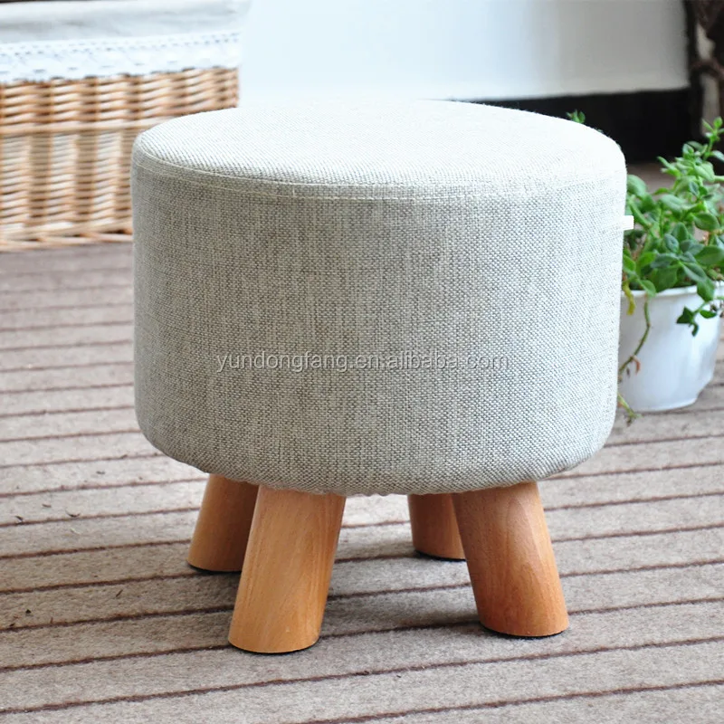 Small Round Wood Stool With 4 Legs For Kids - Buy Stool,Sitting Stool ...