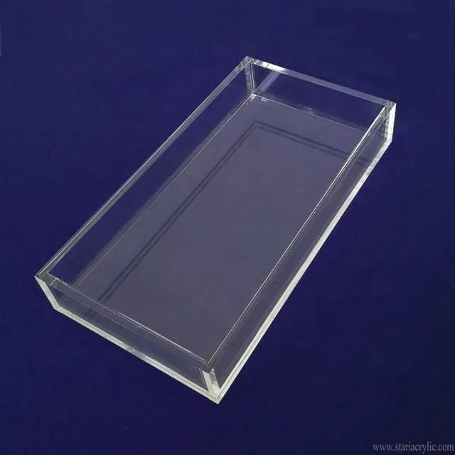 Clear Acrylic Plastic Vision Trough Lucite Flower Vase