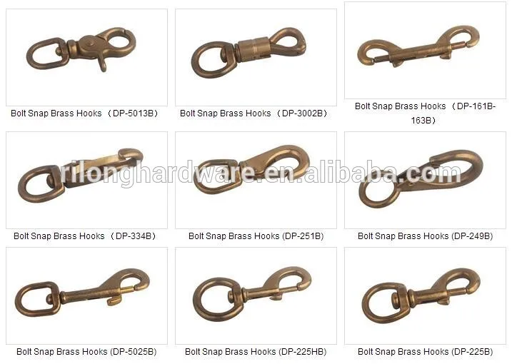 Swivel Round Eye Brass Quick Snap Hooks Model 334b - Buy Solid Brass ...