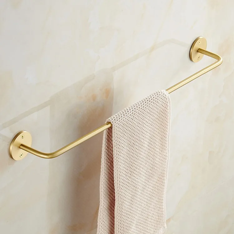 Single Towel Bar Holder Brass Wall Rack Traditional Open Brackets Rod ...