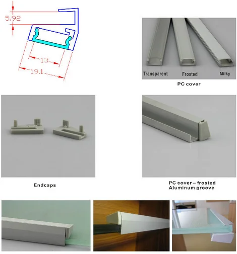 G002 8mm Glass Shelf Aluminum Extrusion Profile - Buy Led Aluminum ...