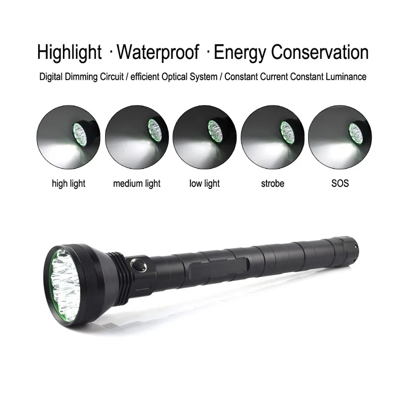 Super Bright 18pcs L2 Led 22000 Lumens Most Powerful Led Flashlight ...