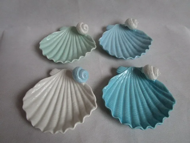 Beach Cottage Soap Shell Dish In Ceramic,Custom Soap Holder,Shell Soap ...