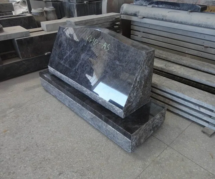 American Style Bahama Blue Granite Flat Headstone - Buy Bahama Blue ...