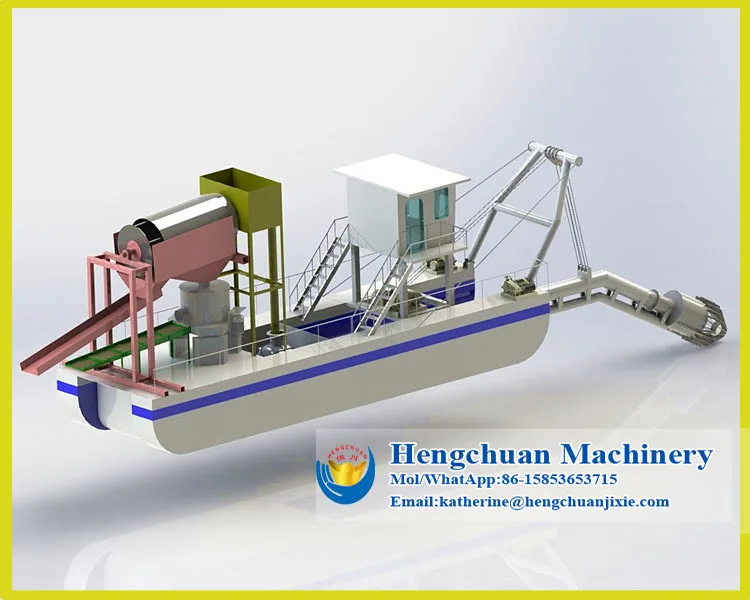 Qingzhou Hengchuan Sand Dredger Boats/gold Suction Dredge Boat/river ...