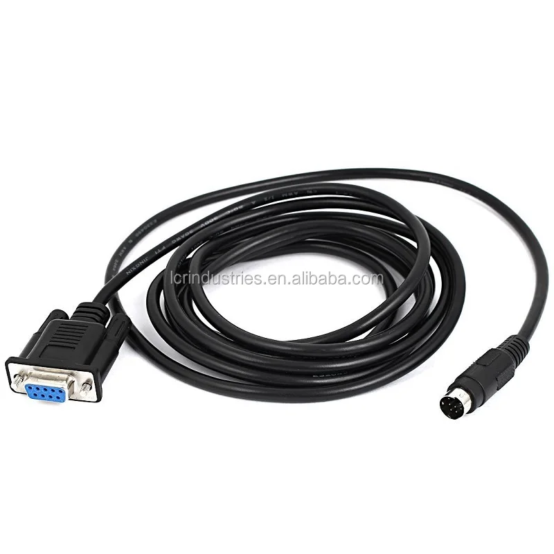 RS232 DB9 Female to 8Pin Mini DIN Male Programming Cable for Data ...