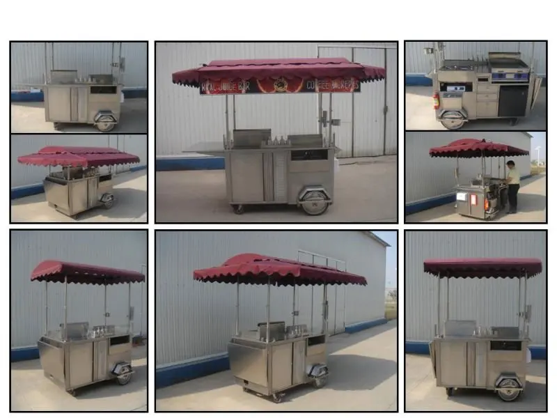 Stainless Steel Mobile Food Vending Cart With Wheel Bn-618 - Buy ...