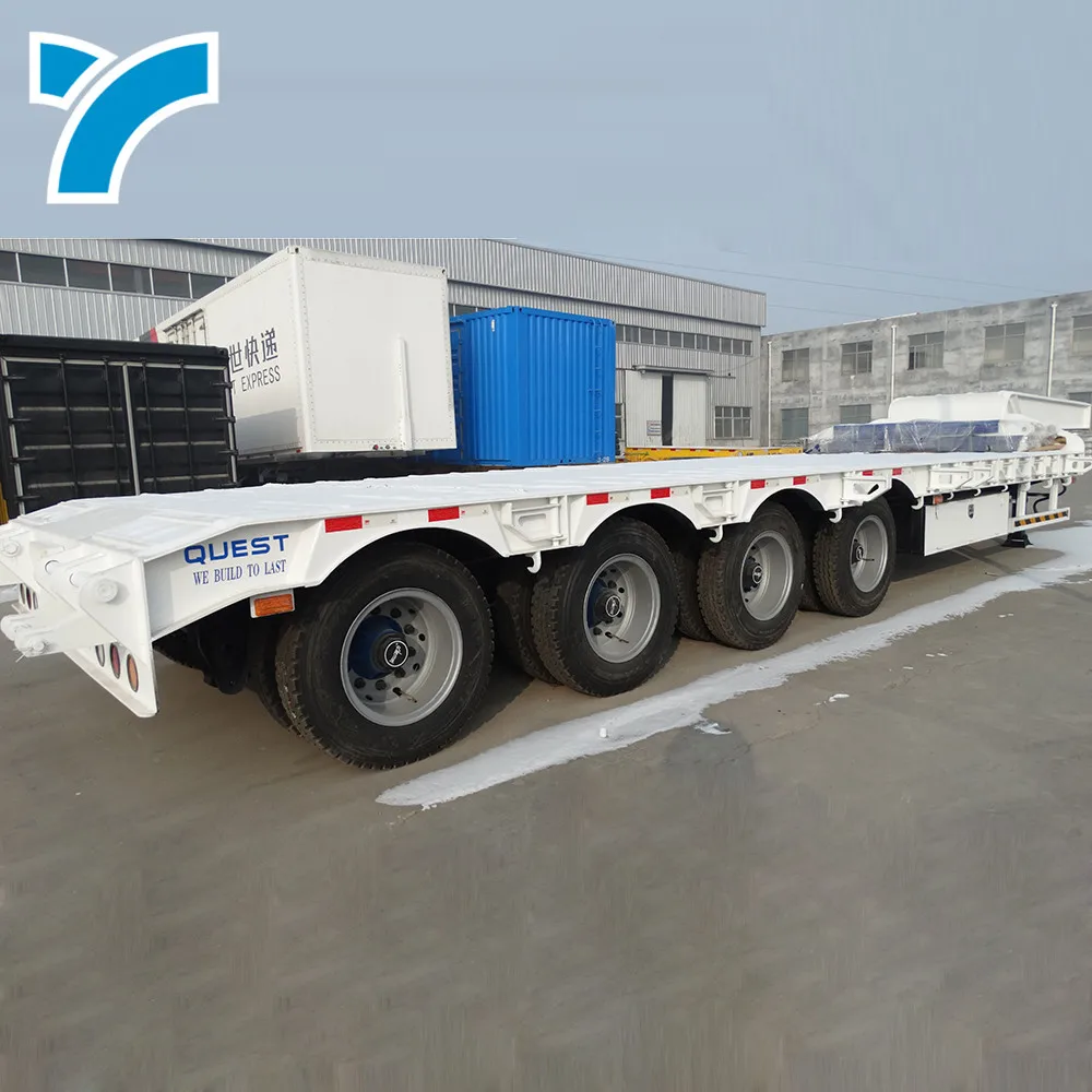 Made In China Gooseneck Low Platform Semi Low Flatbed Trailer Lowbed ...
