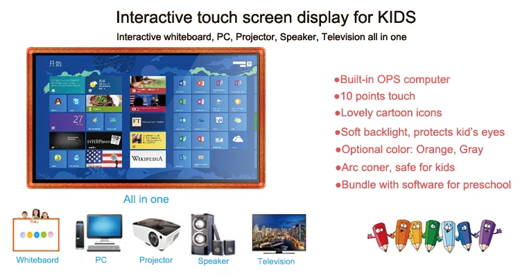 High Quality Ir Lcd Display Interactive Smart Tv Touch Screen Display ...
