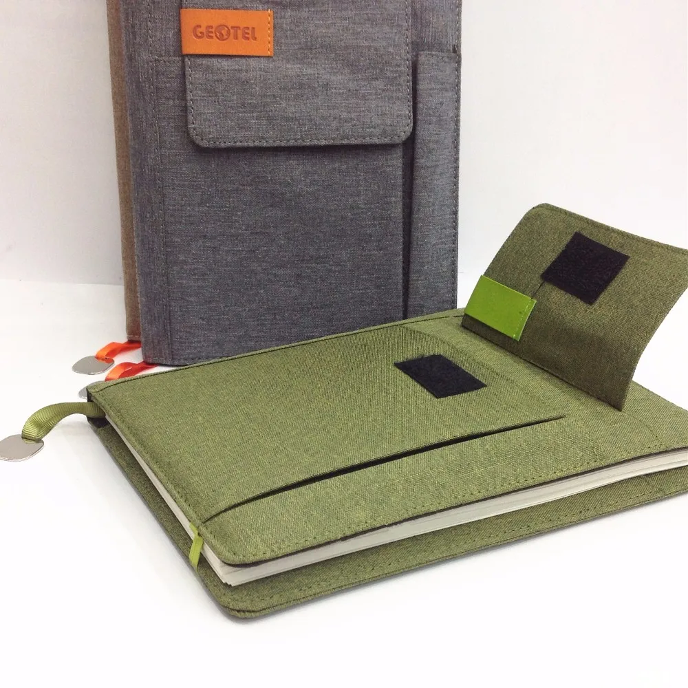 Fabric Cover Notebook With Custom Logo - Buy Custom Logo Notebook ...