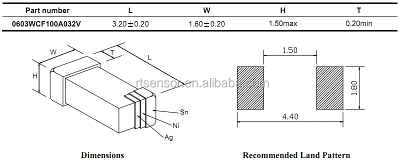 Surface Mount Smt Smd 1206wcf100a063v 1206 3216 63v 1a Fast Blow Chip ...