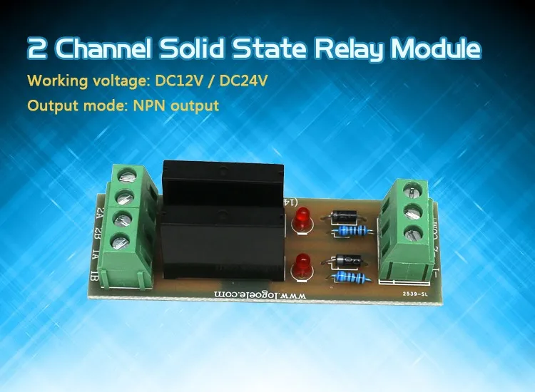 Npn Input Switching Output Dc12v 24v 2ch Solid State 24vdc 12v Ac 2 ...