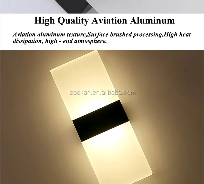 2018 Most Popular Wall Bracket 6w 12w Cool White Led Wall Light Indoor ...