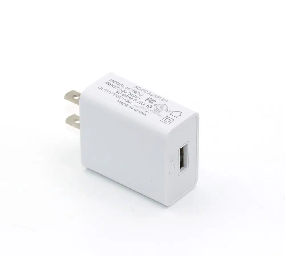5V 2A Charger - UL Standard USB Plug for Apple Devices