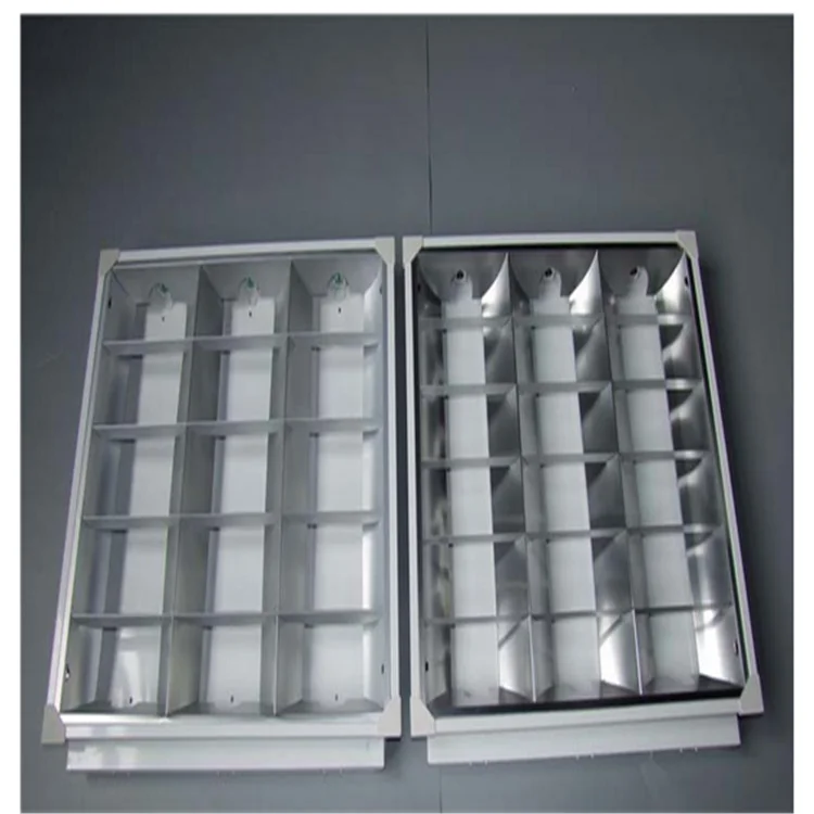 3x20w T8 Grille Lamp Fixtures,60*60cm Reflector Louver Lights Fitting ...