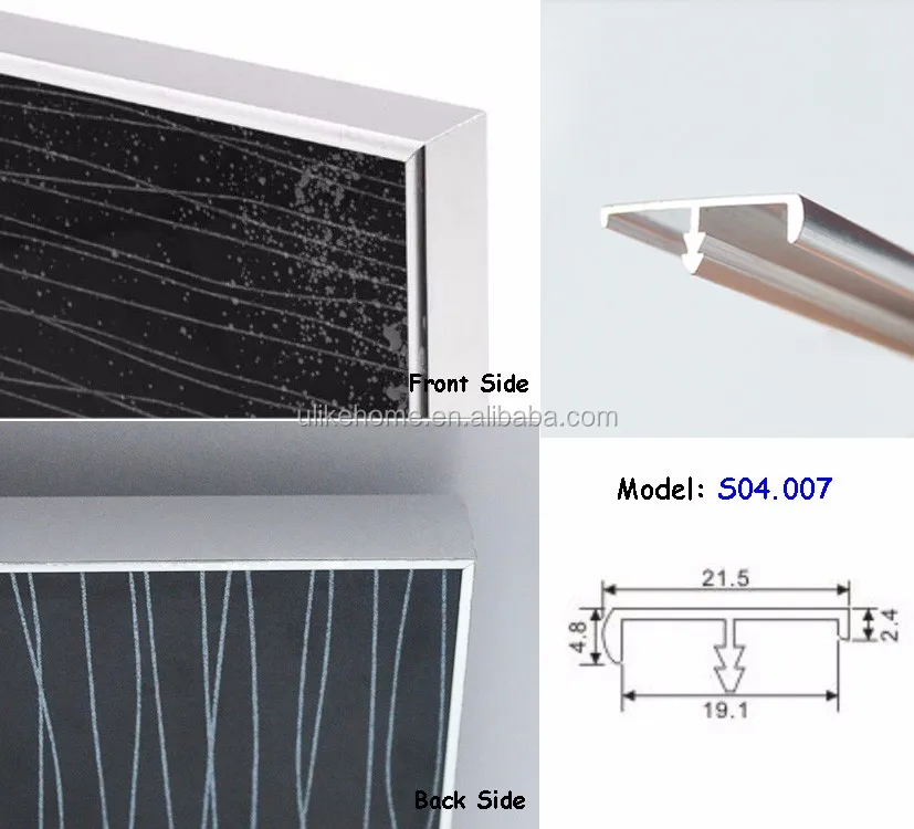 Aluminum Edge Banding Profile for 18mm Wood Inserts