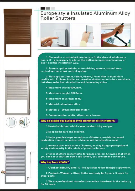 Custom Size Metal Roll Up Security Shutters Windows - Buy Rolling ...