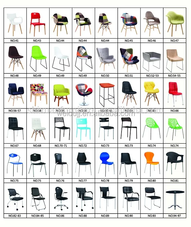 Modern Plastic Chair With Wood Legs Living Room Chair Office Dining ...