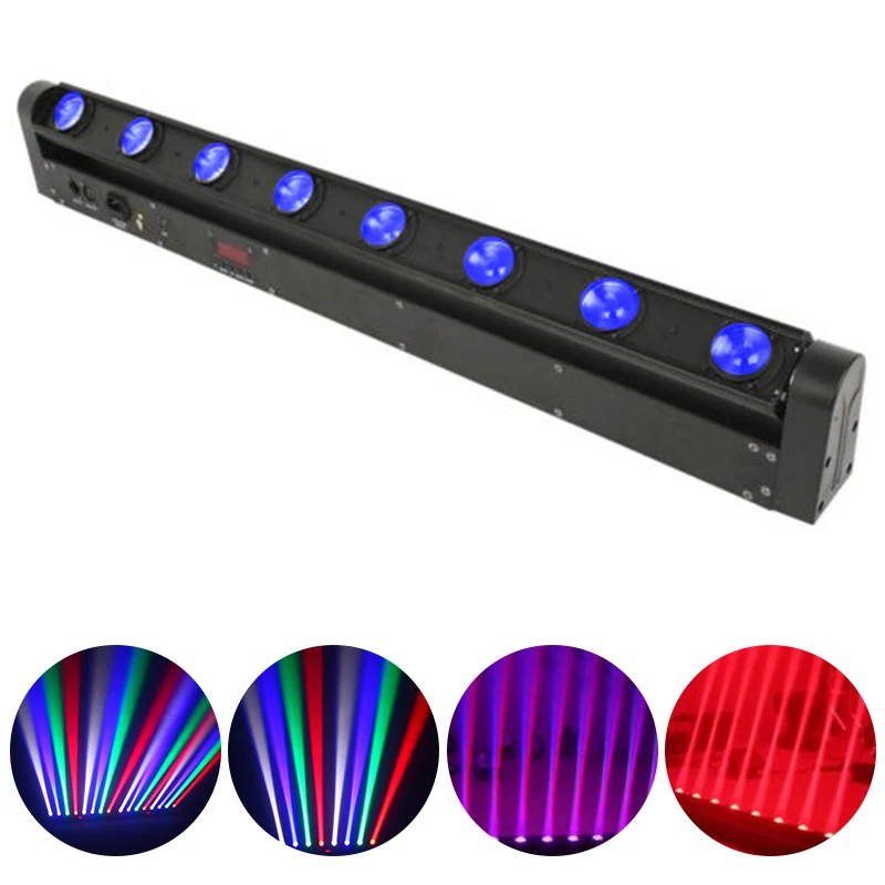 Marslite Sound Control Moving Bar Beam 8x10w LED Lights