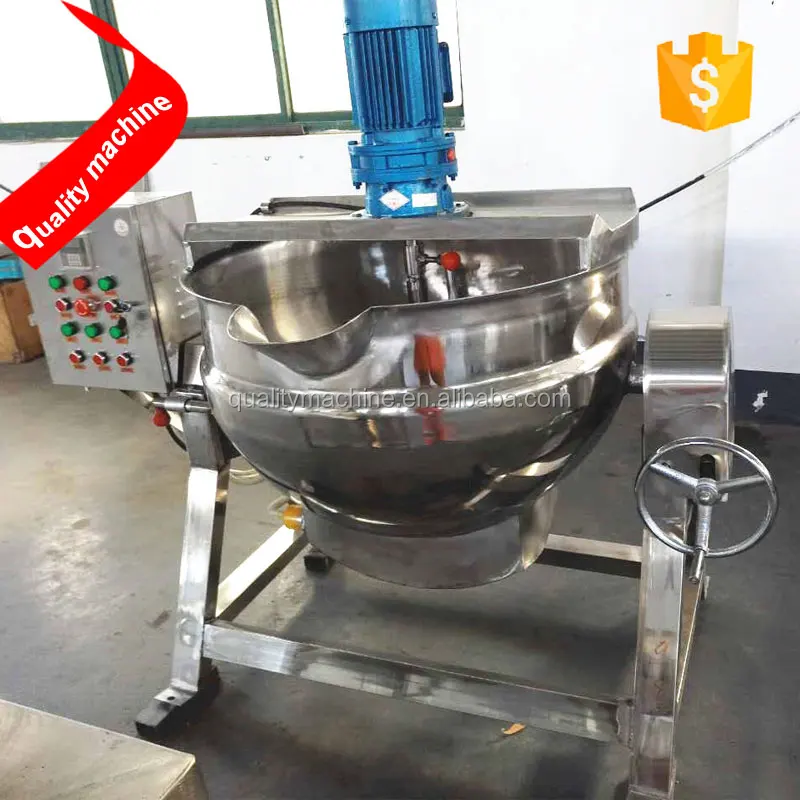 Industrial Jacketed Kettle Machine / Steam Jacketed Cooking Kettle With ...