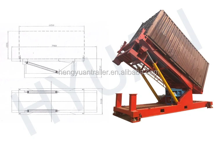 20ft 40ft 90 Degree Hydraulic Container Tilter Use For Loading And Unloading Container - Buy ...