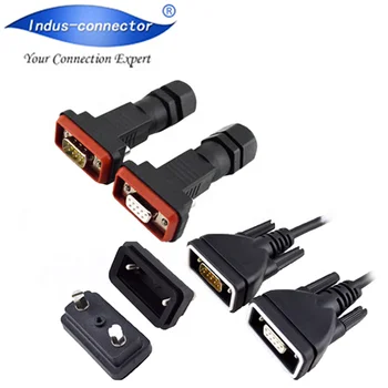 Ip67 Waterproof Rs232 Connector Db9 Male Female D-sub Cable Assembly ...