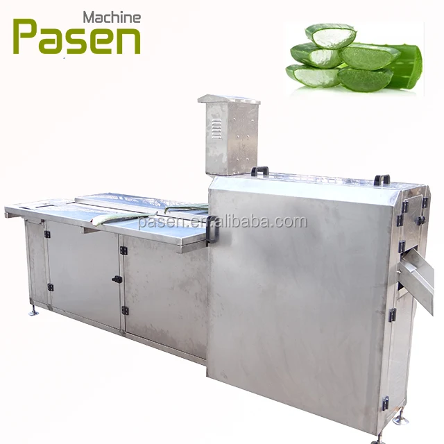 Stainless Steel Automatic Aloe Vera Leaf Peeling Machine / Aloe Vera ...