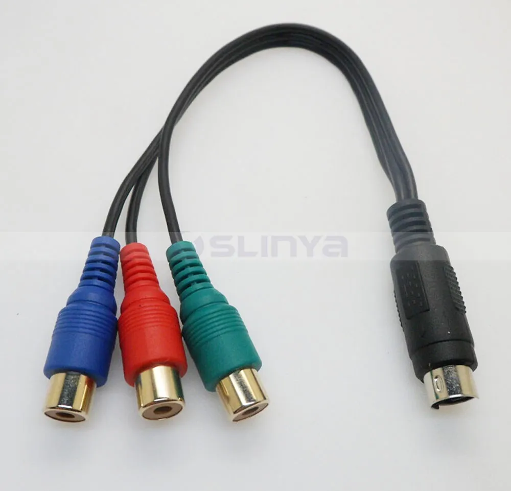 Red Blue Green S Vhs 7pin 9pin Mini Din Male To Cinch Rgb Female Rca ...