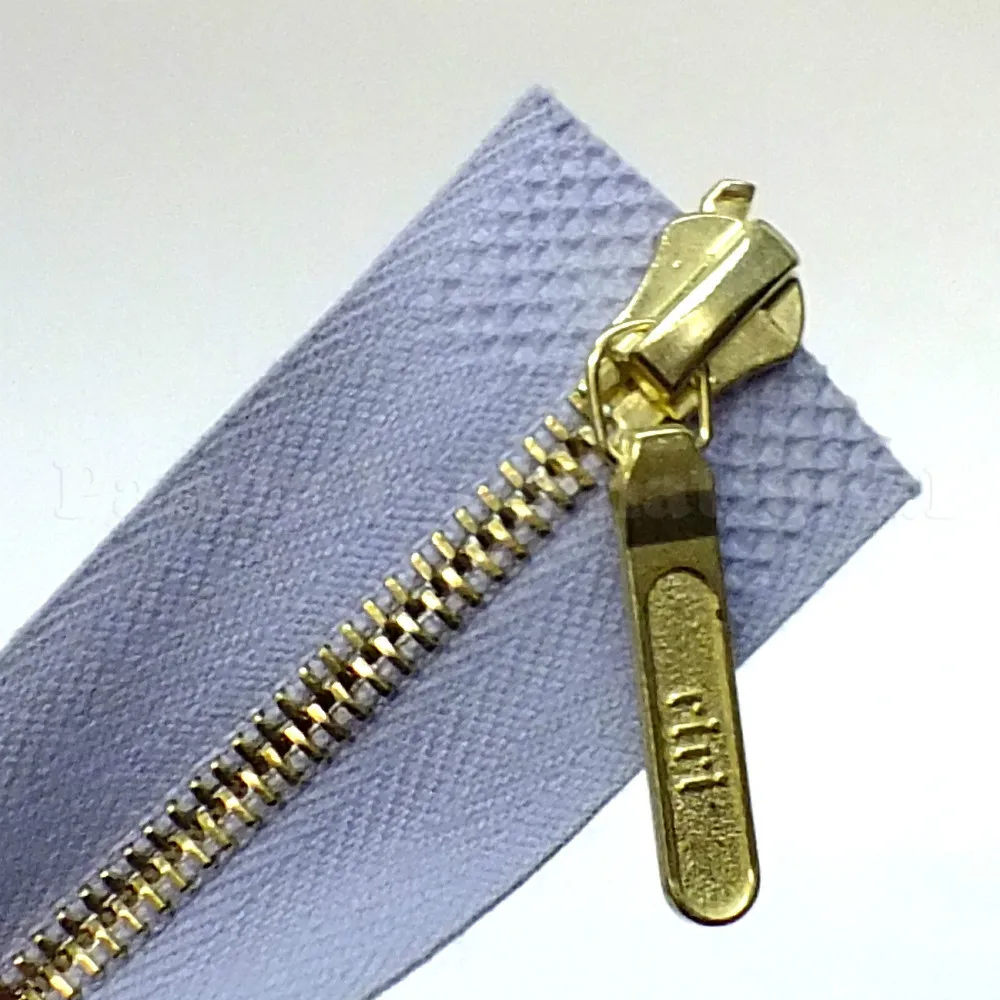 34.5" Light Blue 4# 2 Way Separating End Brass Riri Zipper Metal - Buy ...