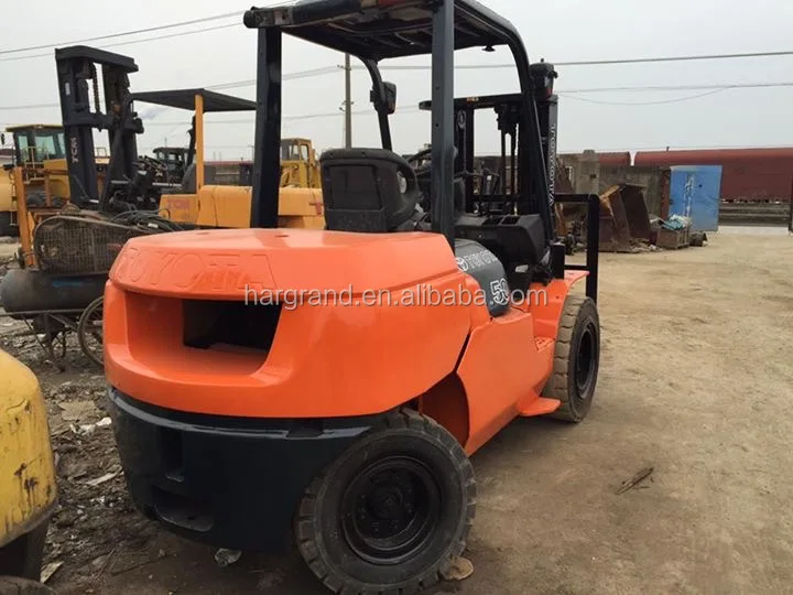 Toyota 8fd50 5t Used Forklifts Diesel Engine 3m Lifting Height Side ...
