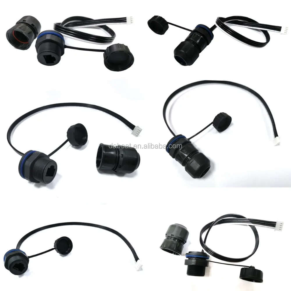 Rj11 Panel Mount Waterproof Rj11 Rj25 Rj12 6p6c Panel Mounted Connector ...