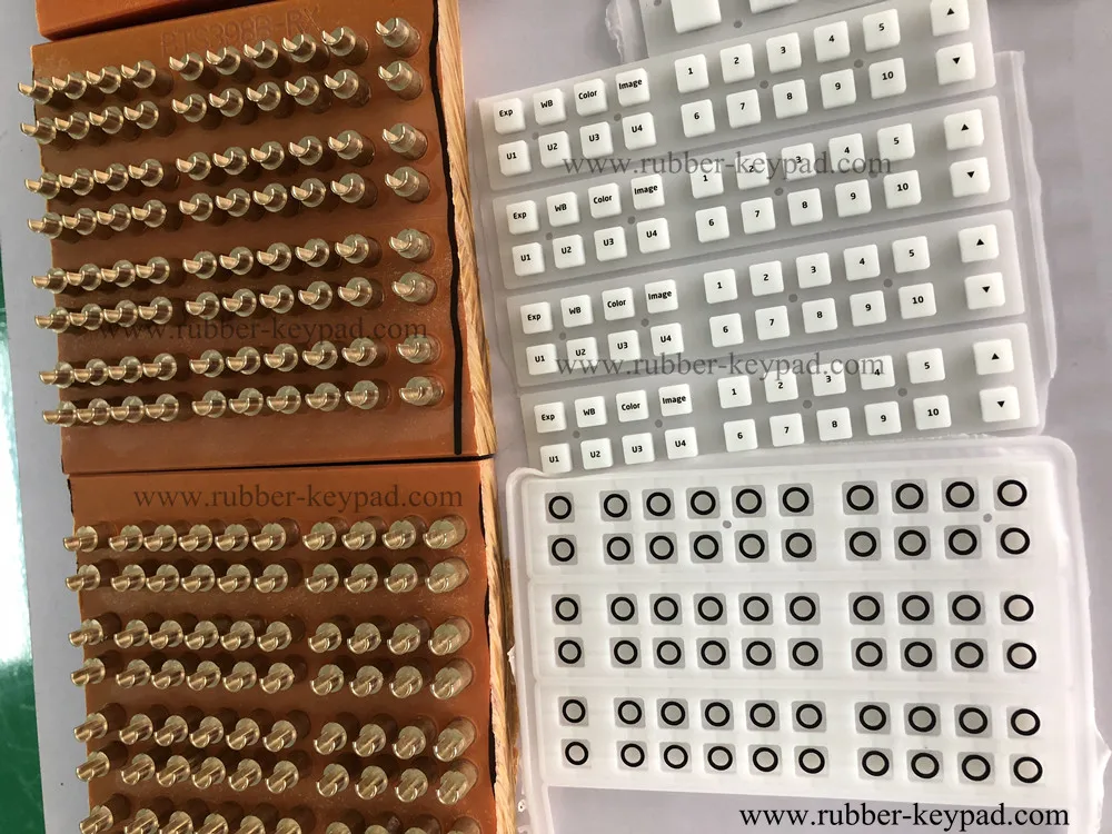 Transparent Conductive 4x4 Silicone Elastomer Button Pad