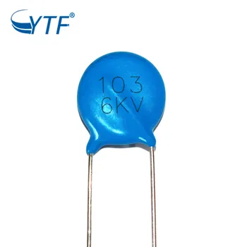 Ceramic Disc Blue Capacitors 6kv 10000pf Ceramic Capacitor 103m 6kv 0.01uf 6000v - Buy Ceramic ...