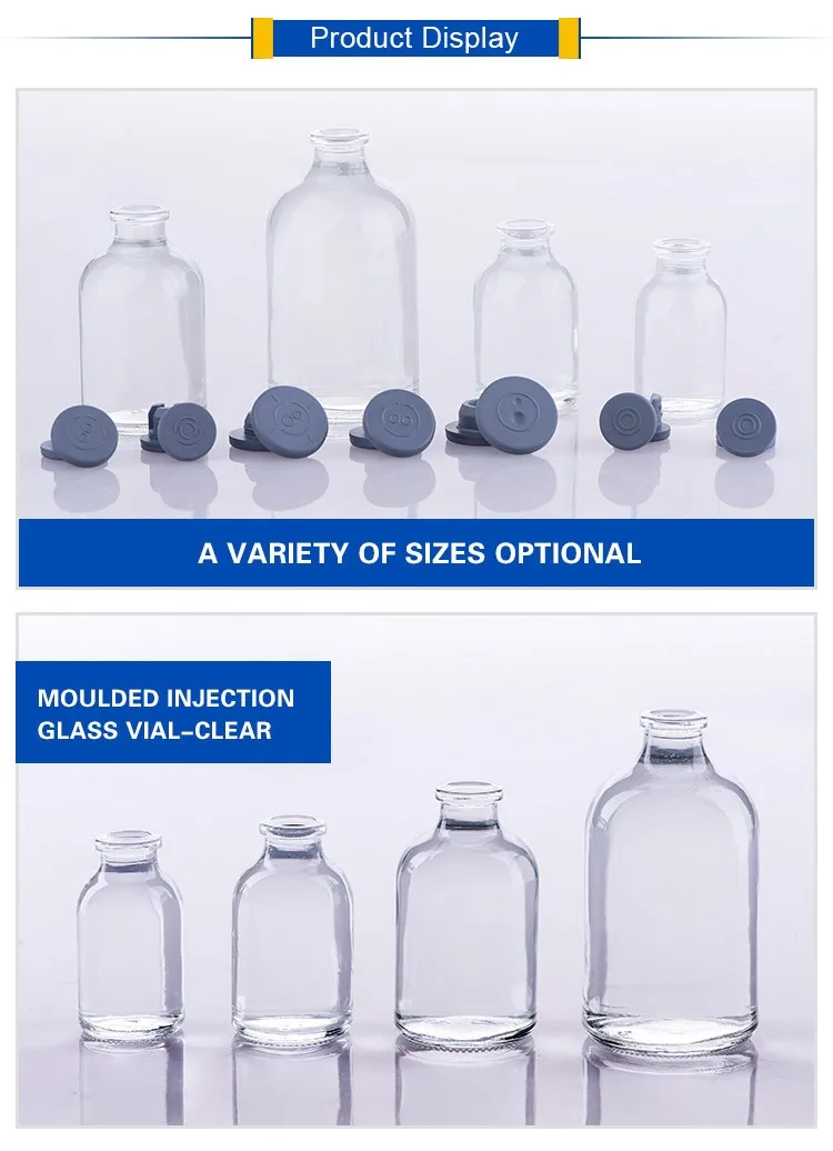 Moulded 10 Ml Glass Injection Vials With Rubber Stopper - Buy 10 Ml ...
