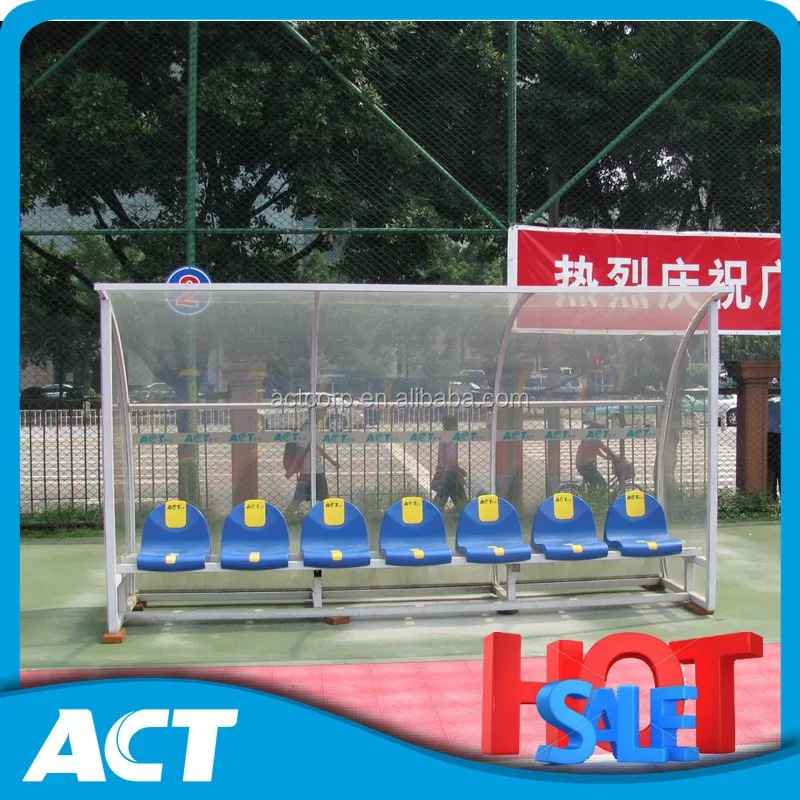 8 Places Soccer Dugouts MVP Football Soccer Bench with Wheels