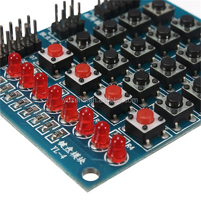 Separate 8 Led 4x4 Push Buttons Matrix Keyboard For Avr Arm Stm32 - Buy ...