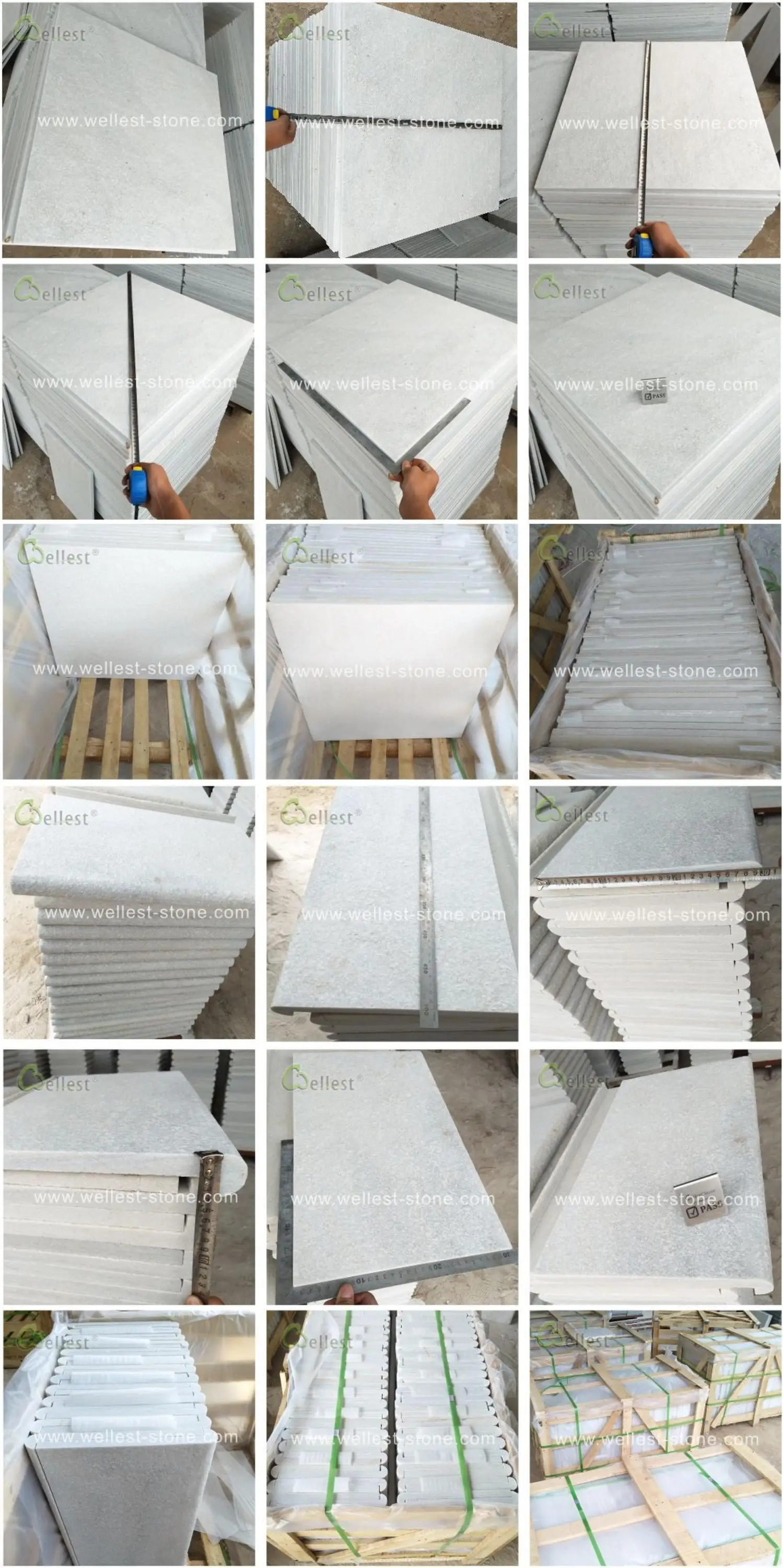 Pure White Quartzite Swimming Pool Tile - Durable & Stylish