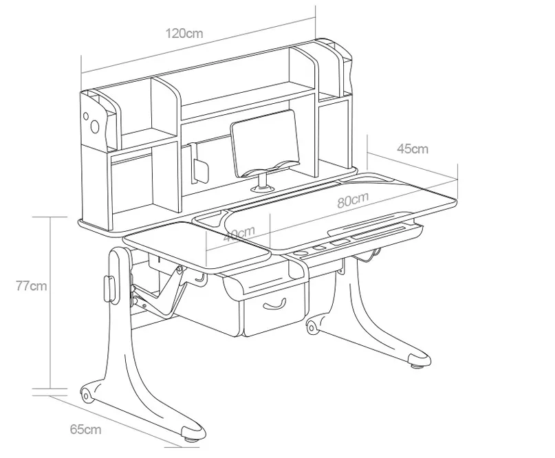 L12a Best size children bedroom furniture wood study table for Kids ...