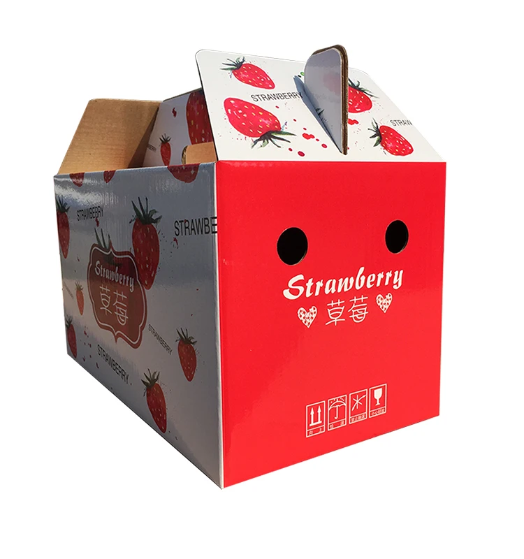 N041 Corrugated Paper Fruit Packing Strawberry Packaging Carton Box ...