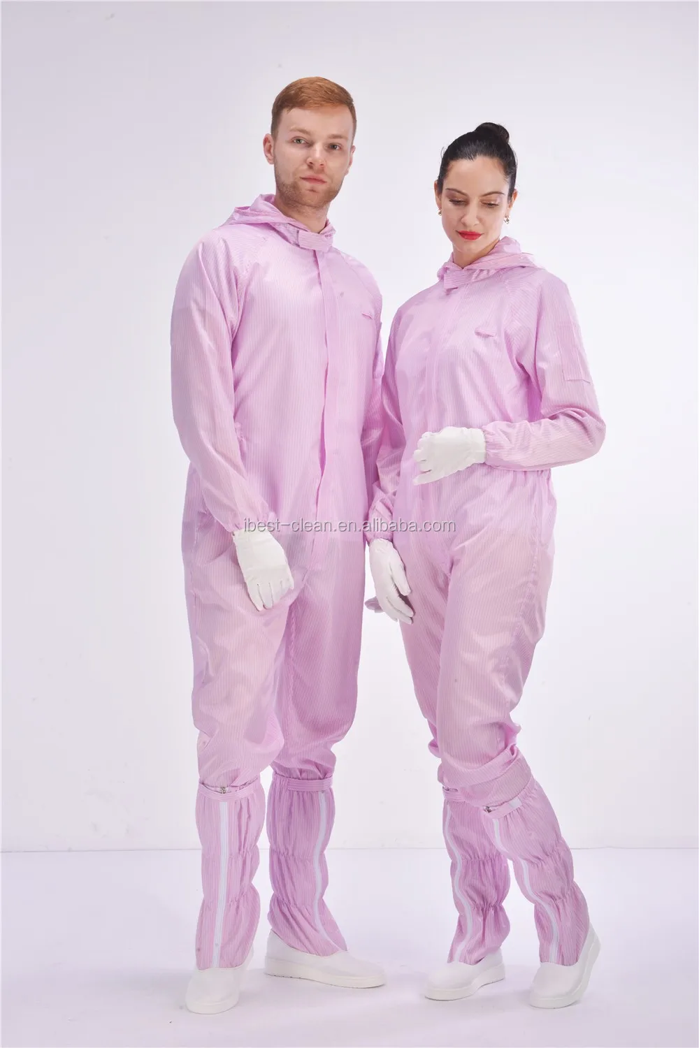 Washable Anti Static Cleanroom ESD 5mm Grid Jumpsuit